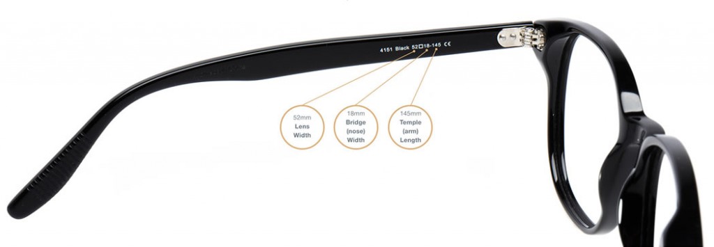 Glasses measurements and size chart for frames | Clearly